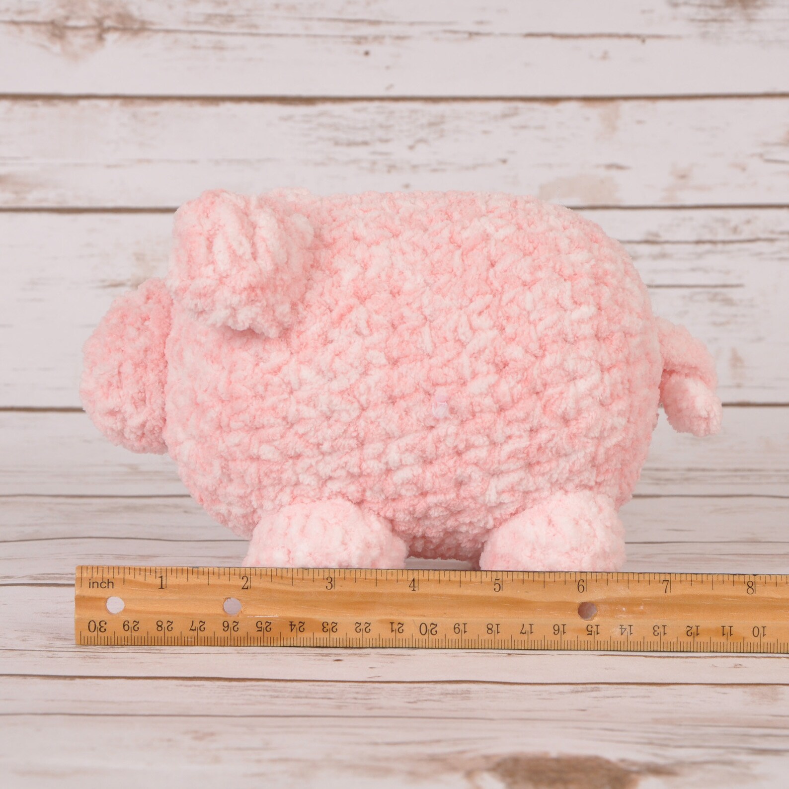 Crochet Pink Plush Pig Handmade Amigurumi Piggy Unique Pig - Etsy
