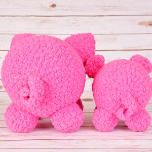 Crochet Amigurumi Sparkle Hot Pink Pig - Etsy