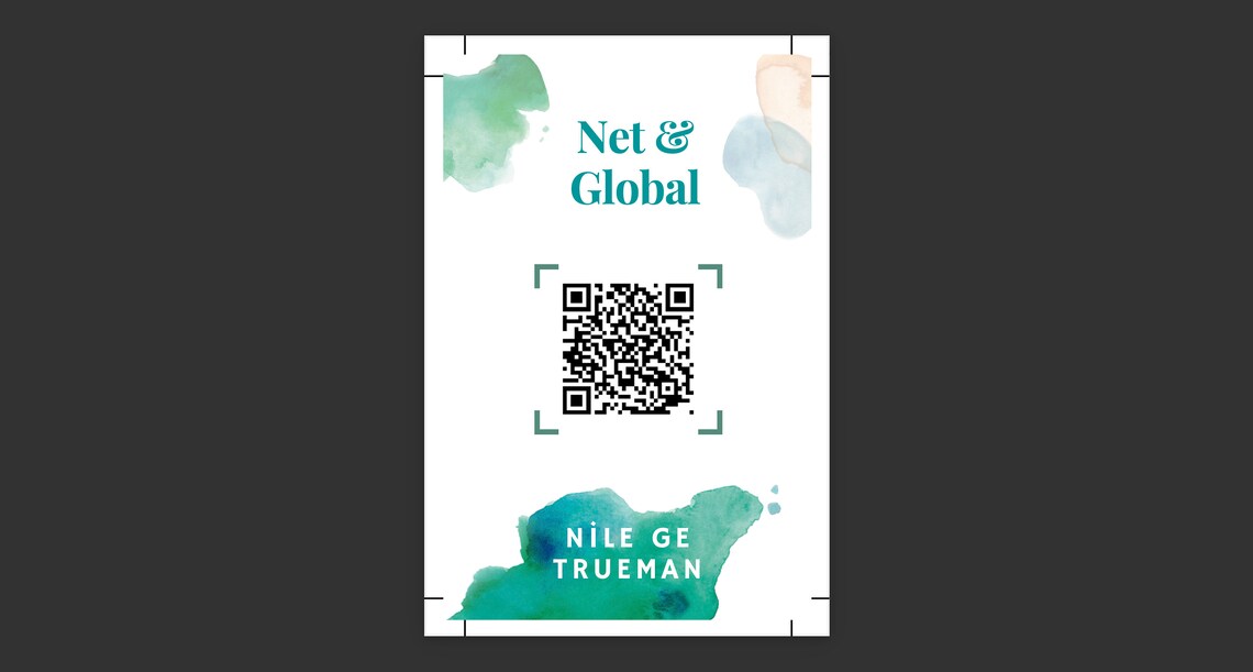 Editable QR Code Badge Template, Printable ID Badge, DIY Custom Badge ...
