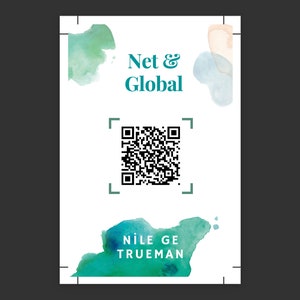 Editable QR Code Badge Template, Printable ID Badge, DIY Custom Badge ...