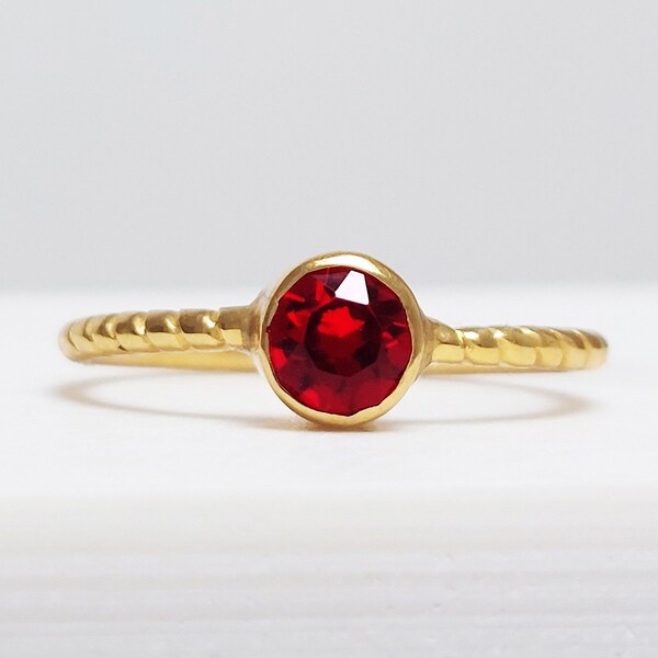 Ruby Engagement Ring - Etsy UK