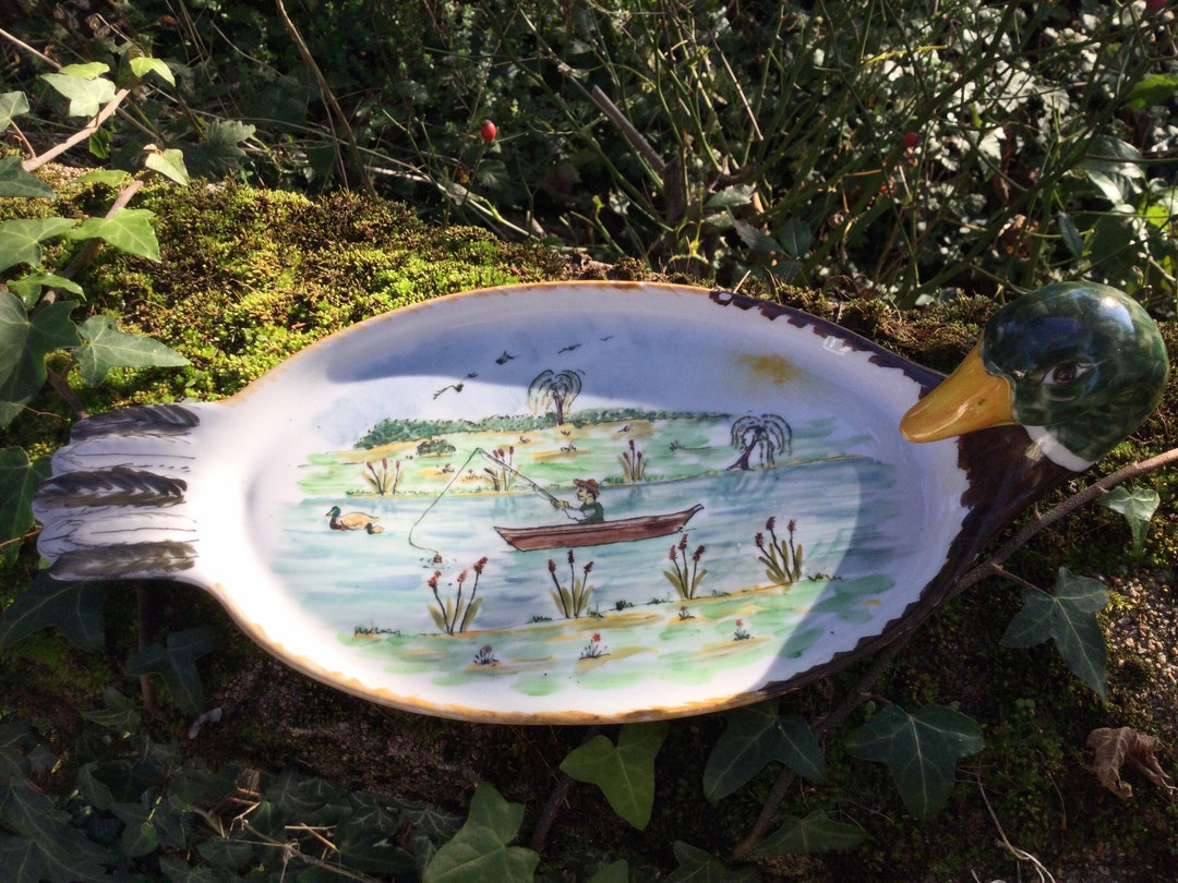 Vintage Antique French Limoges Pâté Duck Serving Dish Hand-painted ...