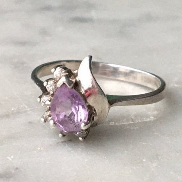 Purple Gem Ring - Etsy