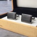 Vintage Metallic Steel Gray Cufflinks Cuff Links Rectangle - Etsy
