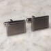 Vintage Metallic Steel Gray Cufflinks Cuff Links Rectangle - Etsy