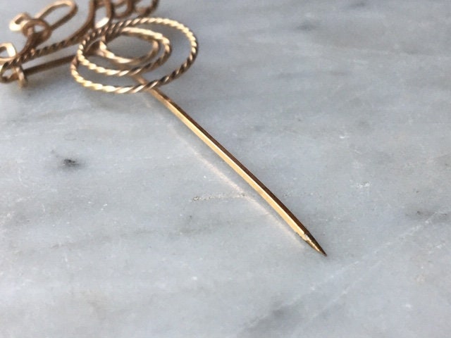 Vintage Gold Tone Personalized Name Pat Lapel Tie Pin Bent - Etsy