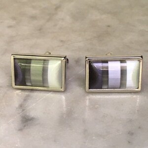 Vintage Kenneth Cole New York Silver Tone Cufflinks Rectangle Cuff ...