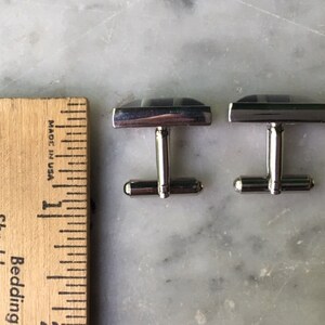 Vintage Kenneth Cole New York Silver Tone Cufflinks Rectangle Cuff ...