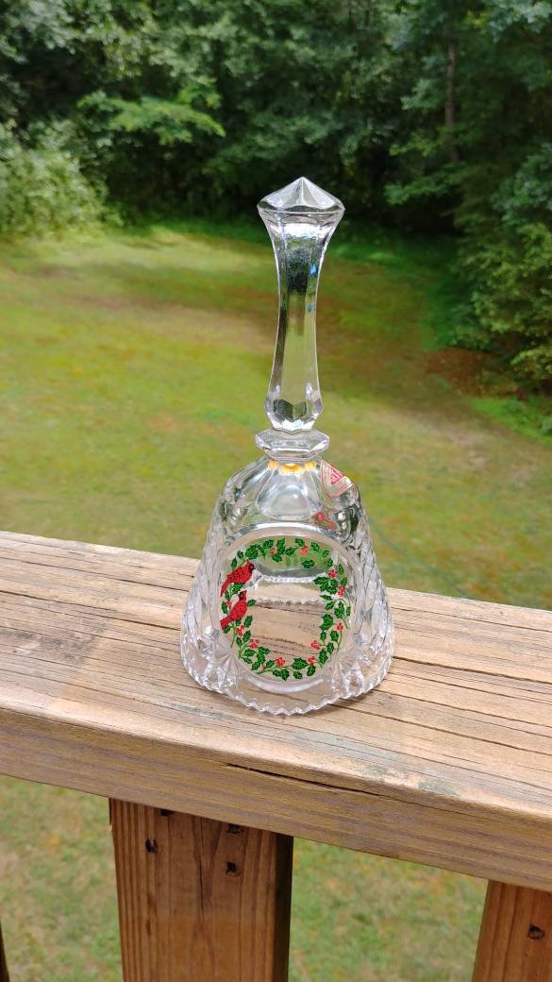 Art Mark Lead Crystal Cardinal Glass Bell, Vintage Christmas Bell - Etsy