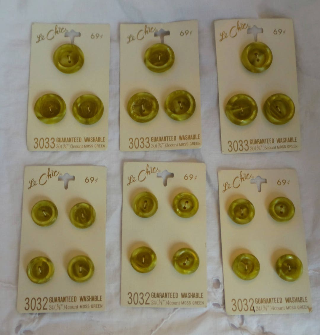 Le Chic Marbled Moss Green Buttons Assorted Sizes - Etsy