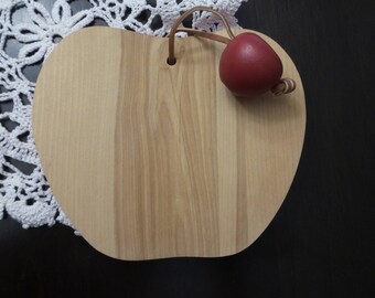 Apple Shaped Wood Cutting Board - Etsy