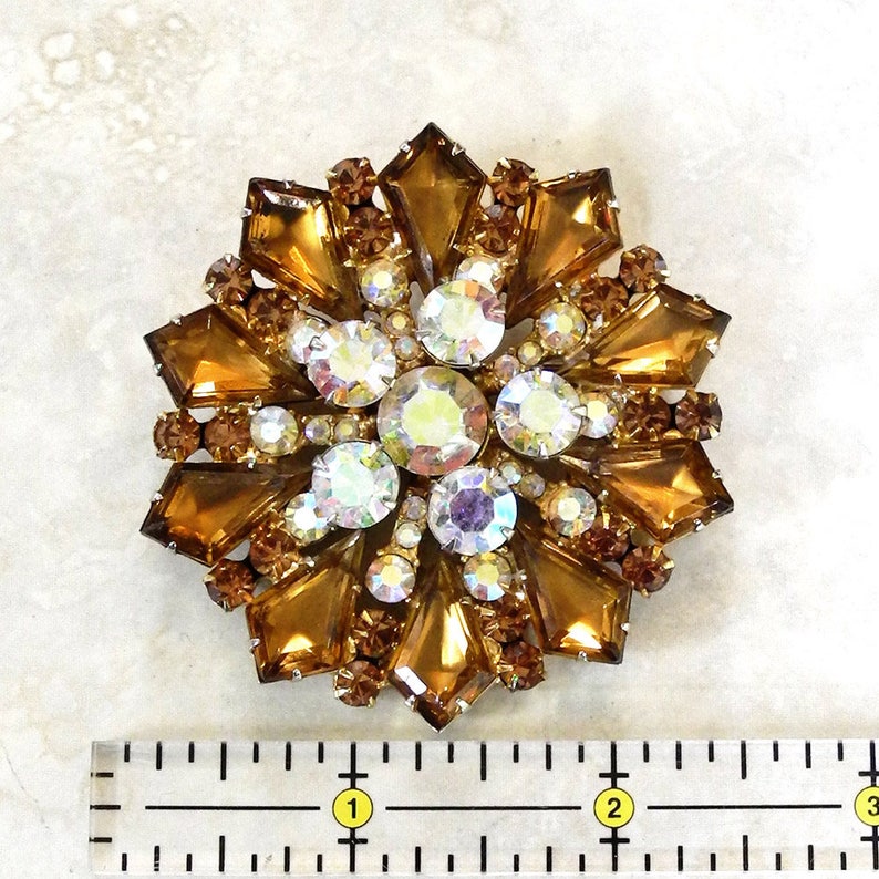Large Rhinestone Brooch Vintage Rhinestone Brooch Vintage - Etsy