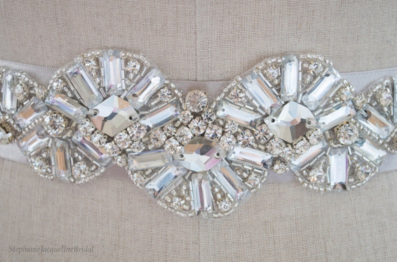 Hand Embellished Vintage Inspired Bridal Belt / Art Deco Style Wedding ...