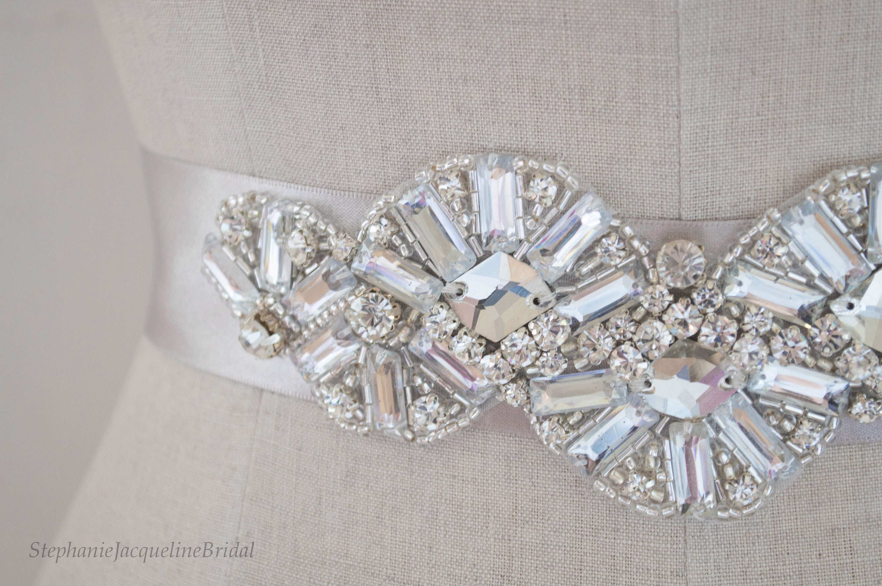 Hand Embellished Vintage Inspired Bridal Belt / Art Deco Style Wedding ...