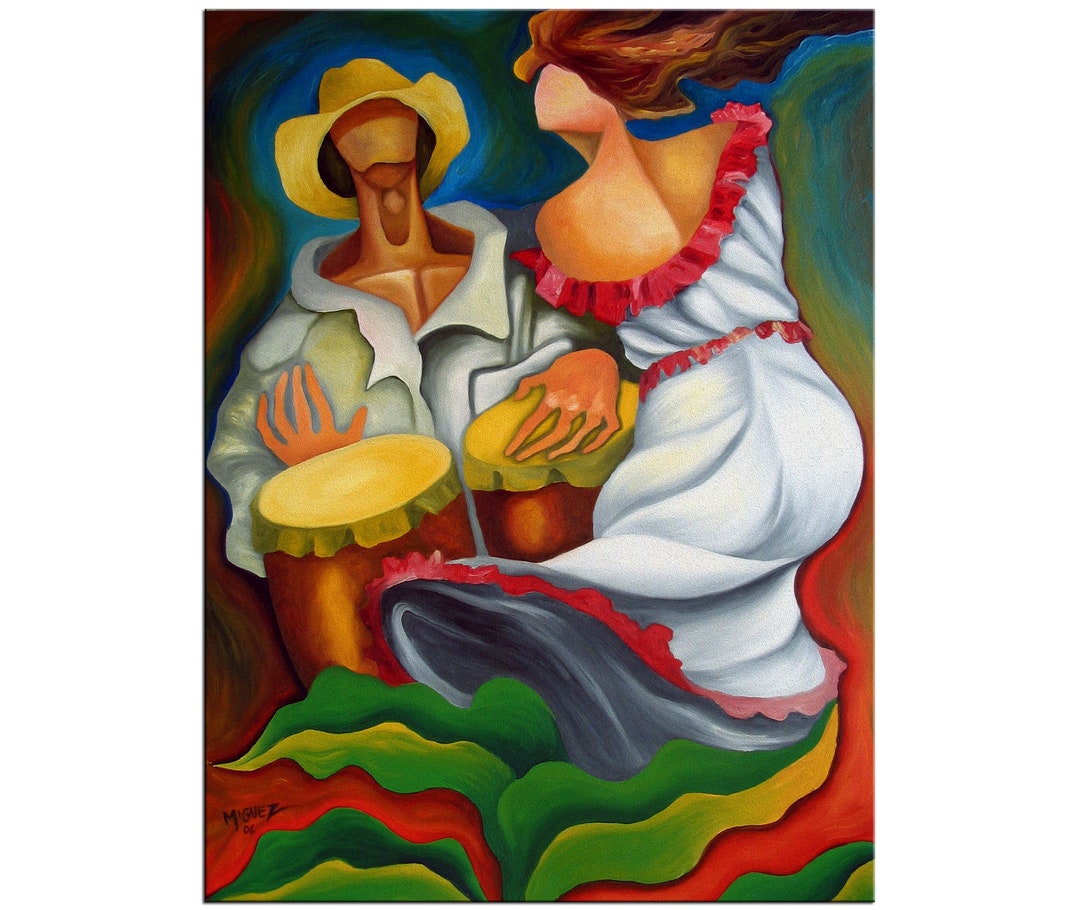 Conga Guajira. Painting. Art Print. Available on Stretched Canvas or ...