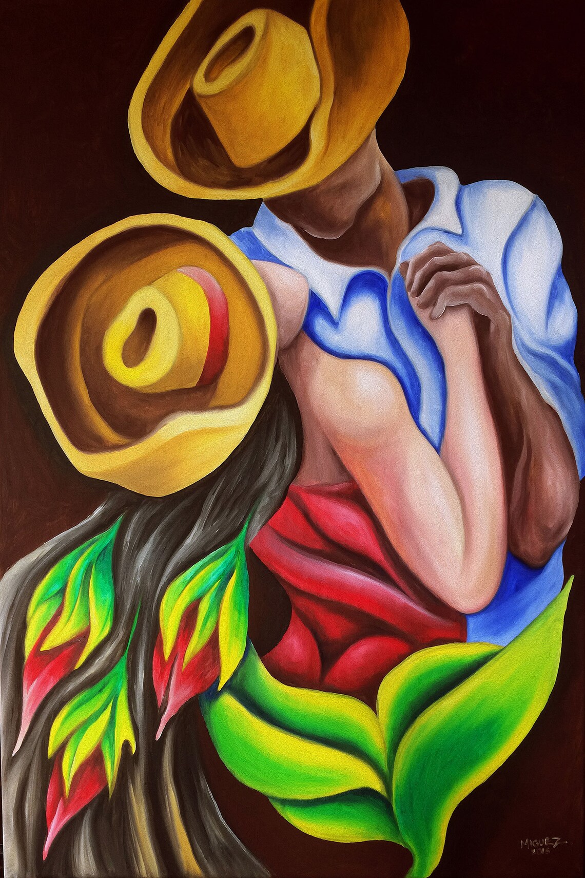 Dancers Painting Print Stretched Canvas or Photo Paper | Etsy