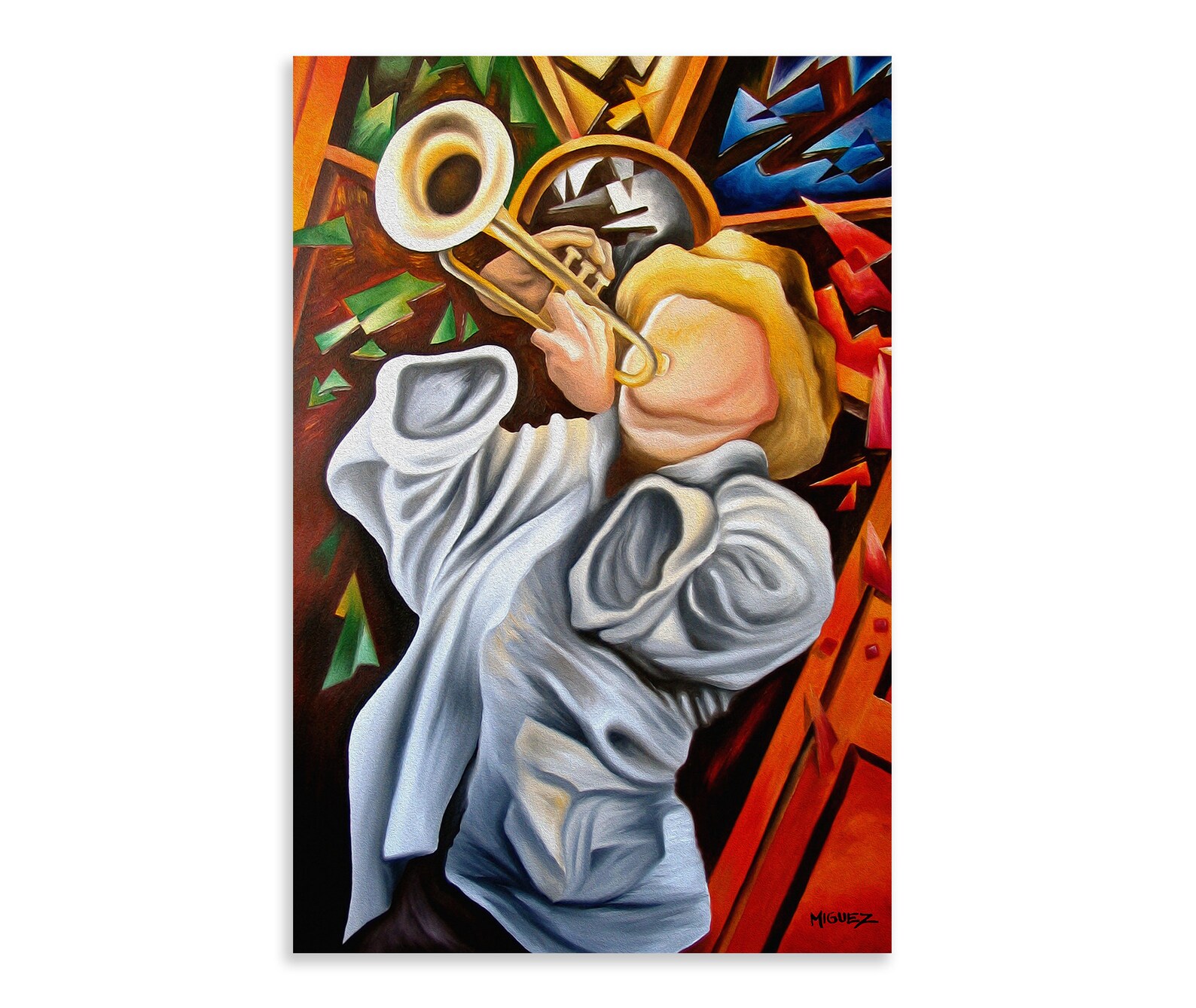 Stretched Canvas Print Trumpet Jazz Painting Reproduction - Etsy