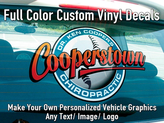 Full Color Custom Vinyl Decals Vehicle Window Door Graphics. - Etsy