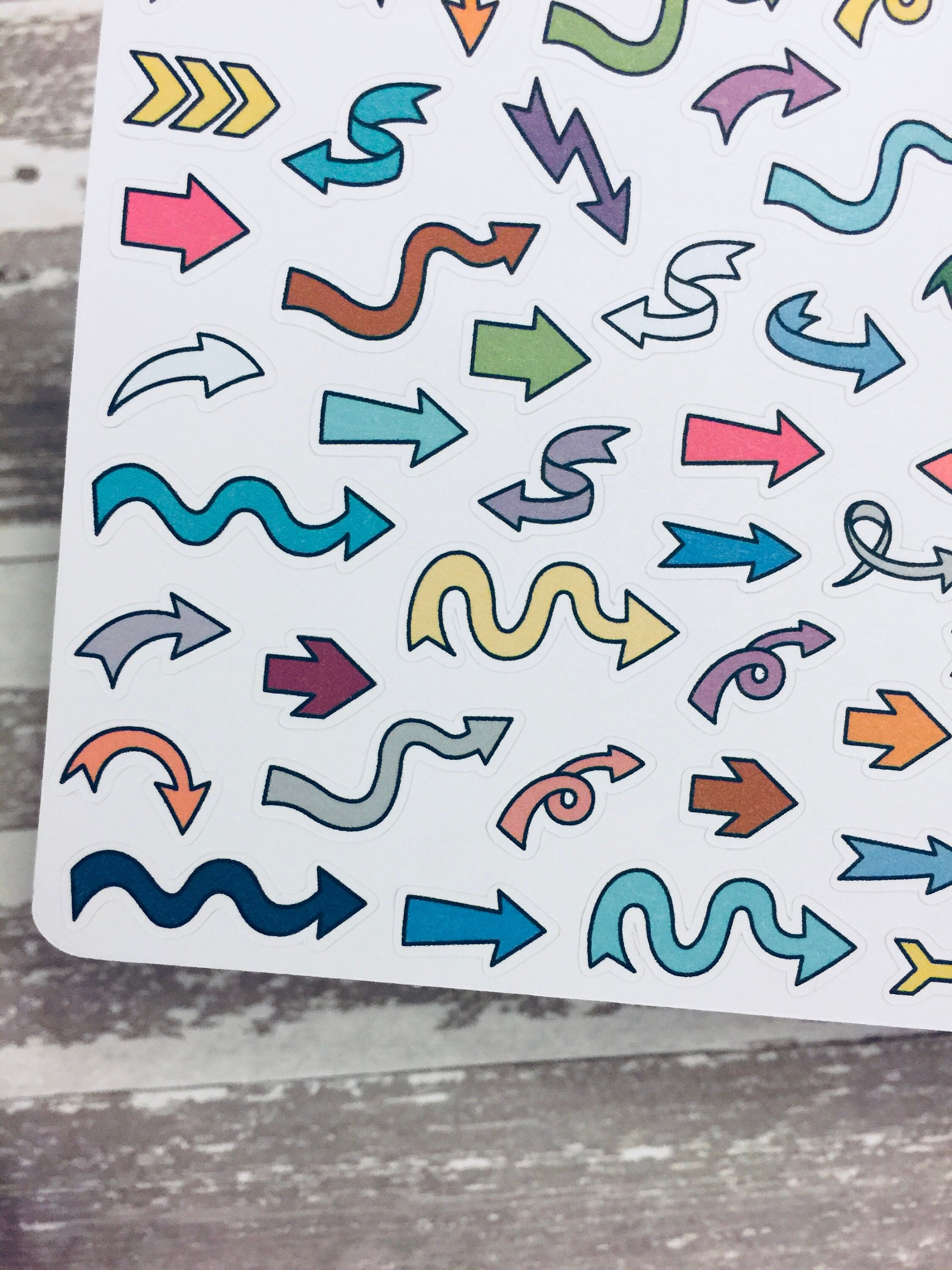 Craft Supplies & Tools Bullet Journal Stickers Doodle Arrows Stickers ...