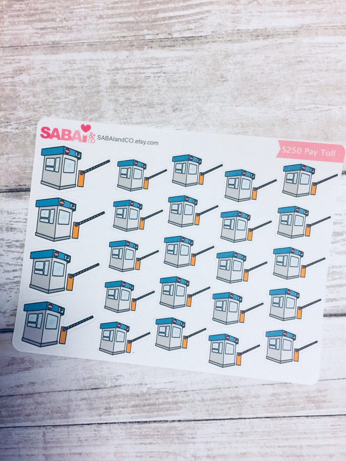 Pay Toll Sticker Toll Booth Sticker Doodle Sticker - Etsy