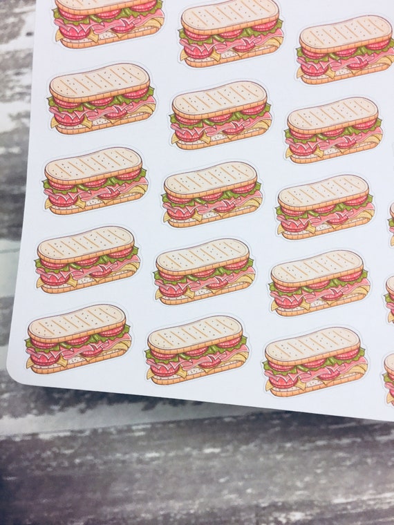SUB SANDWICH Sticker Sub Sticker Food Sticker Planner | Etsy