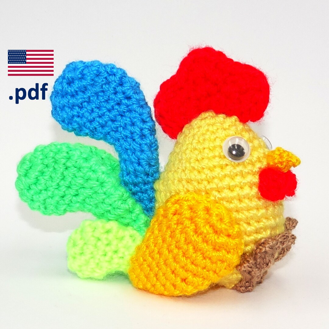 Crochet Easter Cockerel PATTERN in English Tutorial PDF Crochet DIY ...