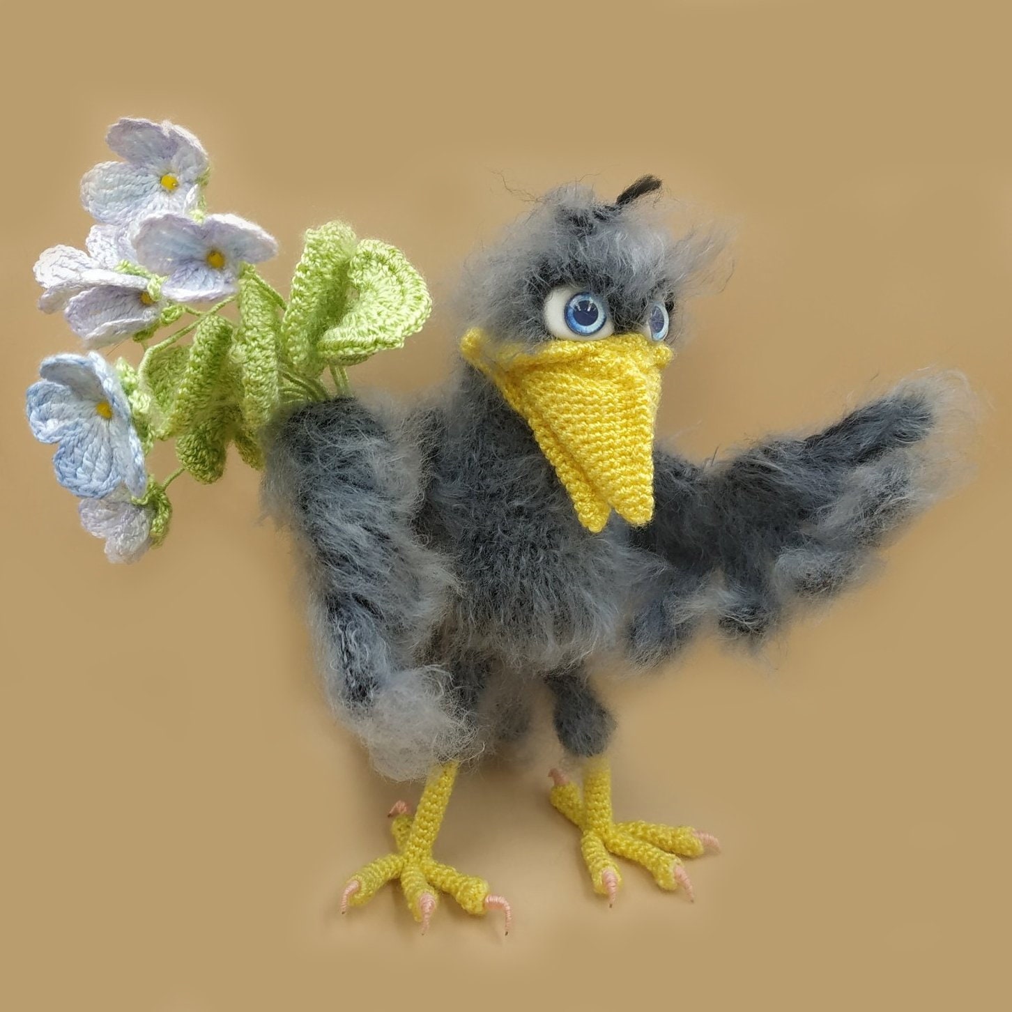 Crochet Crow PATTERN in English Tutorial PDF Raven Crochet DIY - Etsy