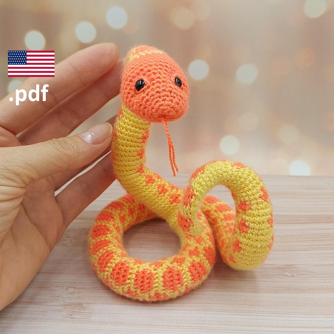 Crochet Caramel Swirl Snake PATTERN in English Tutorial PDF Crochet DIY ...