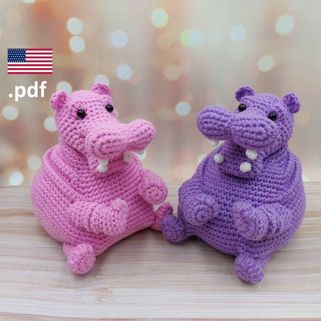 Crochet Hippopotamus Fiona PATTERN: Amigurumi Tutorial (PDF in EN) - Etsy