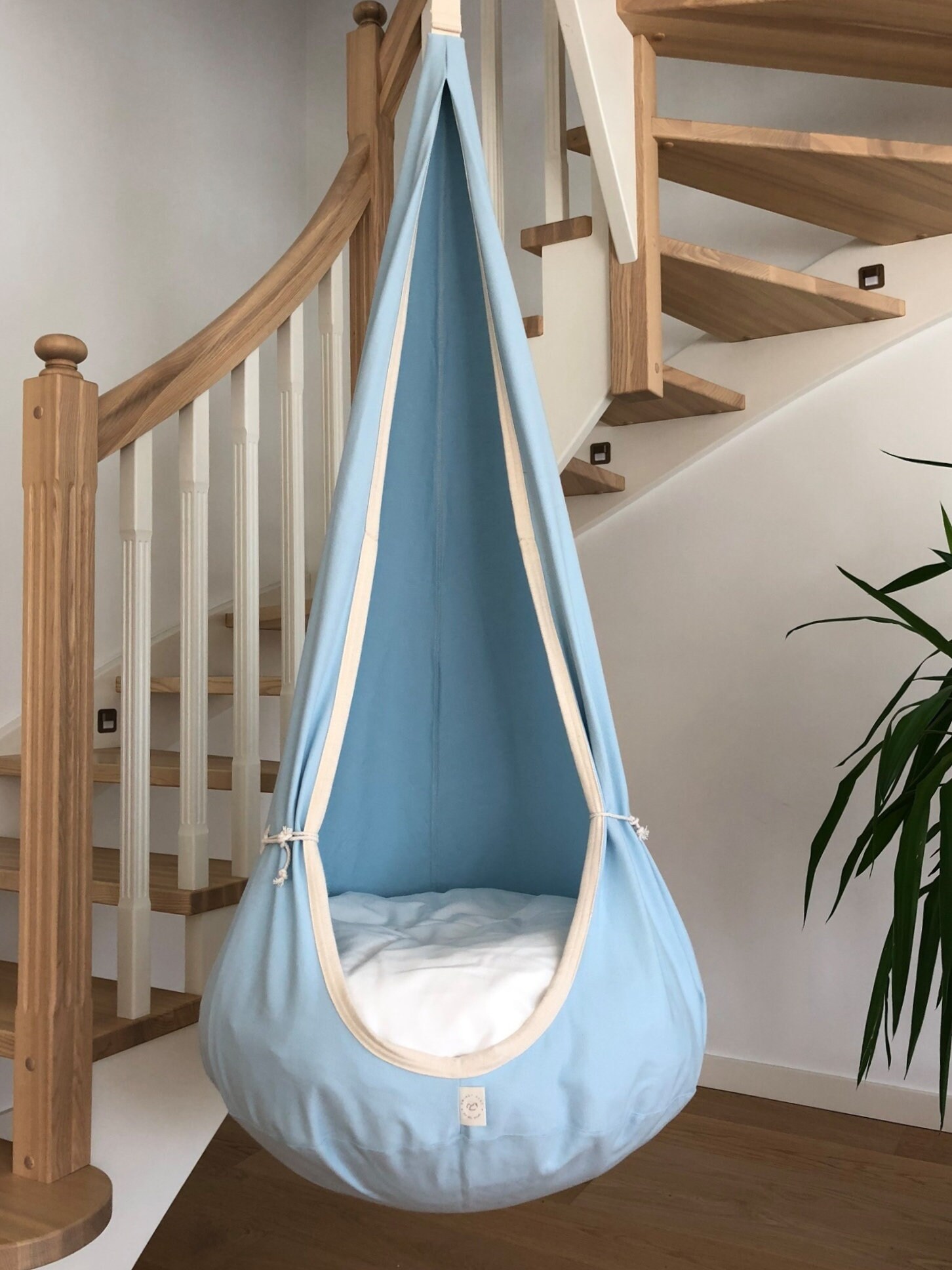Wonderful sky blue hanging COCOON SWING for kids Indoor | Etsy