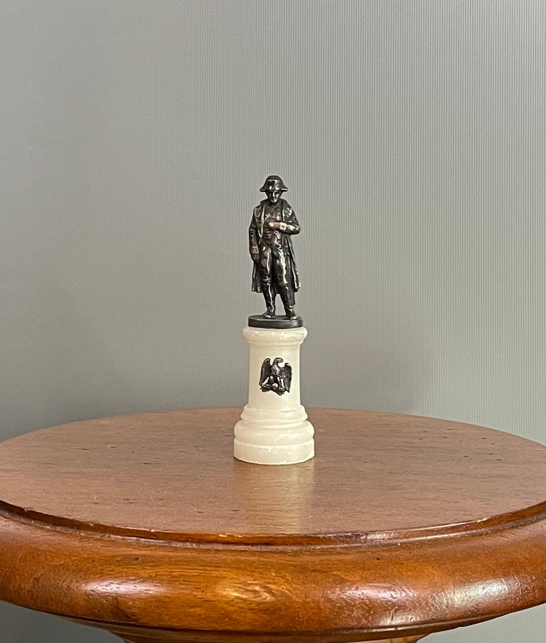 Antique and Rare Patinated Spelter Statuette of Napoleon Bonaparte on a ...