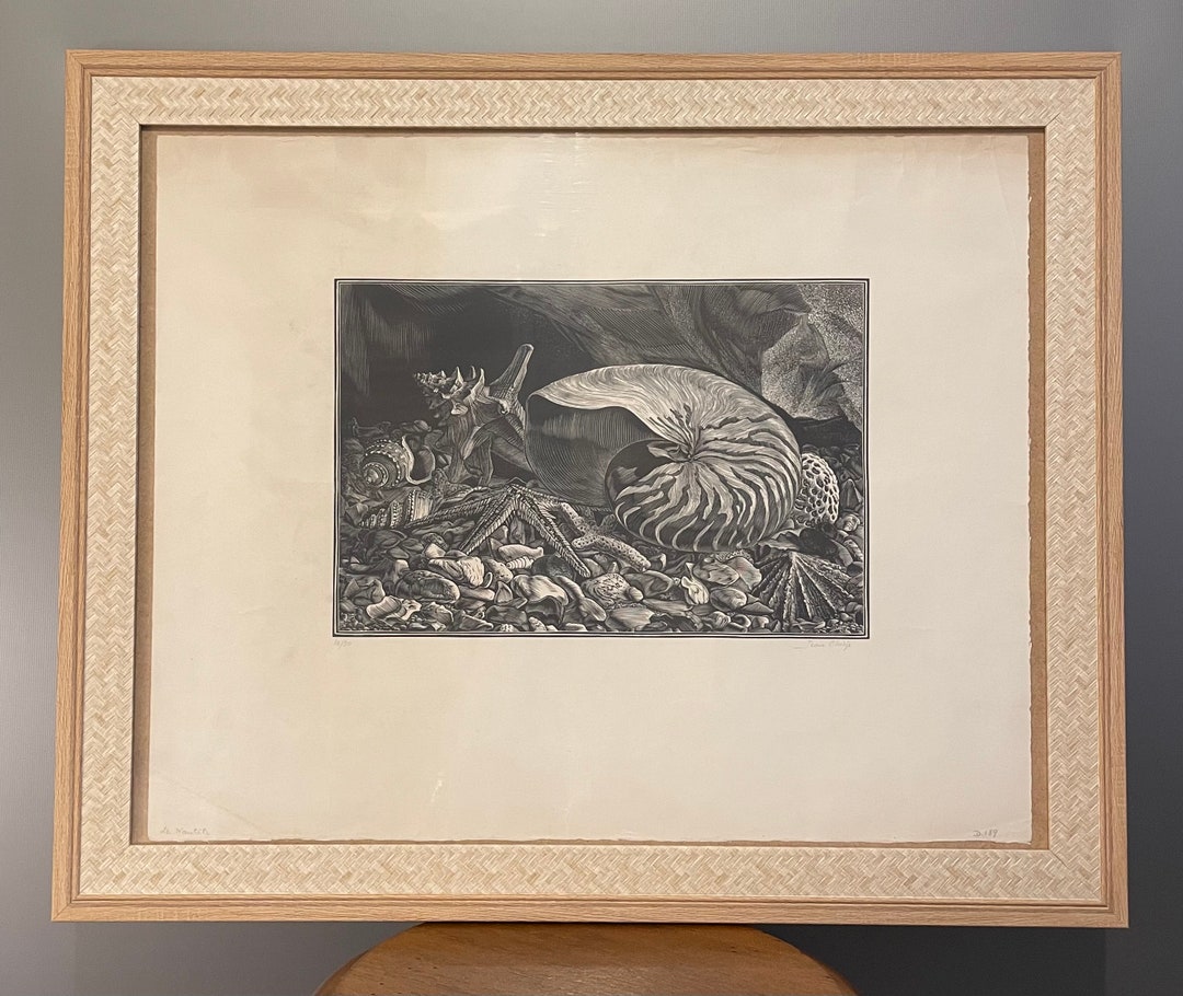 Old and Rare Woodcut Painting by Jean André Chièze (1898-1975 ...