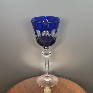 Antique and Rare Cobalt Blue Paris Crystal Stemmed Glass, Faceted, Late ...