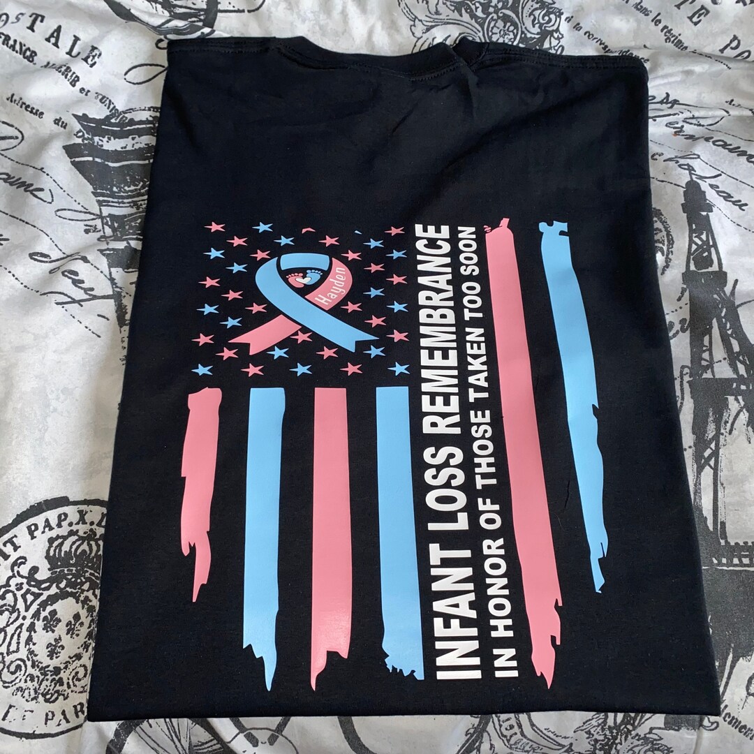 Infant Loss Awareness Flag Shirt Front and Back - Etsy