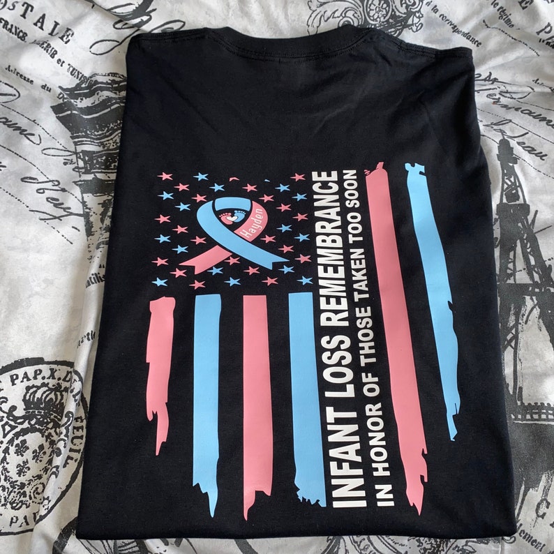 Infant Loss Awareness Flag Shirt Front and Back - Etsy