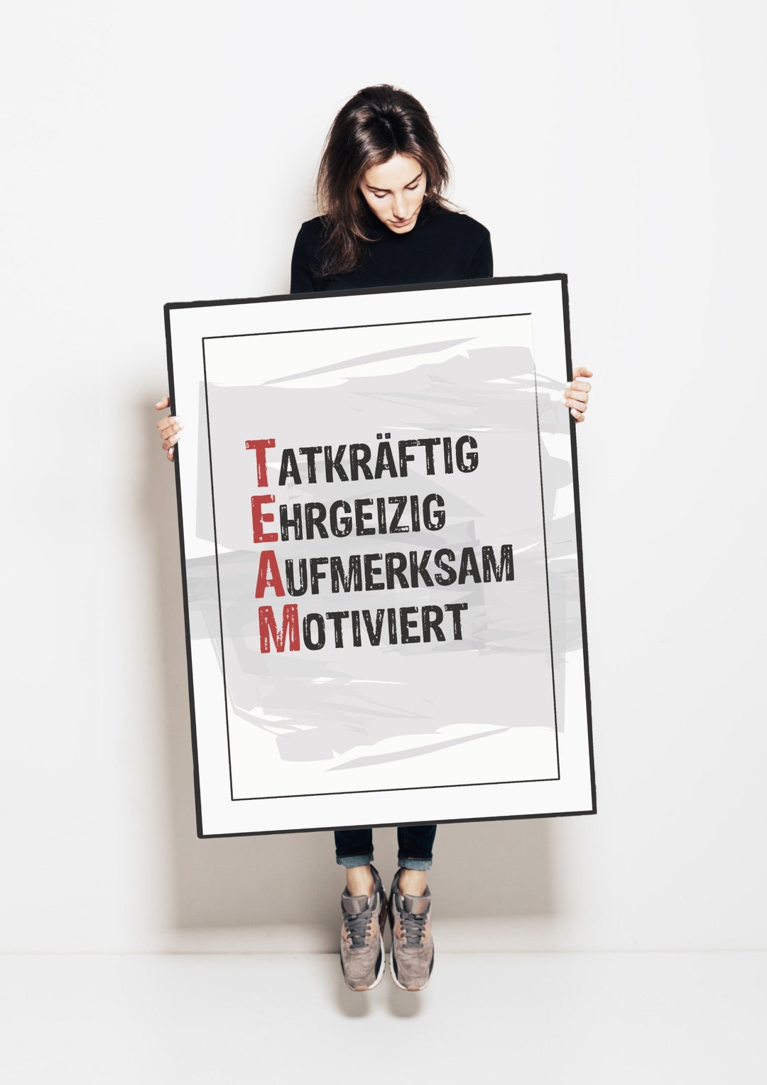 Poster Teamwork Working Atmosphere | Team Spirit Print for Office ...