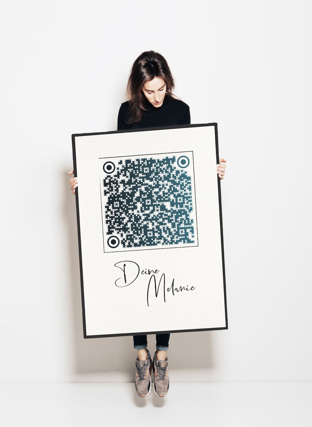 Card * QR Code - Text According to Your Request * Gift Congratulation ...