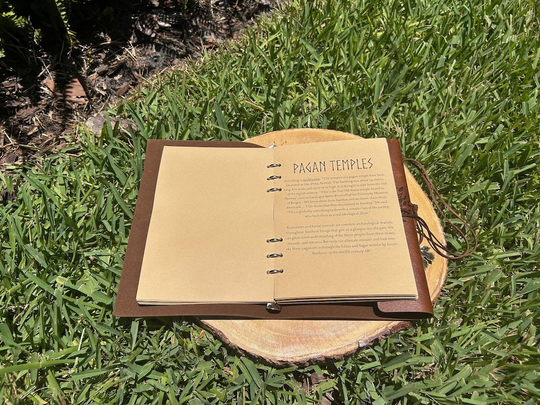 Norse Grimoire: Leather-bound Book of Shadows - Germanic Pagan Journal ...