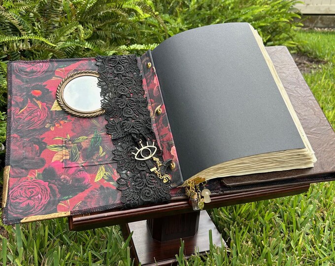 Victorian Witch Book of Shadows: Brown Trifold Grimoire With Spells ...