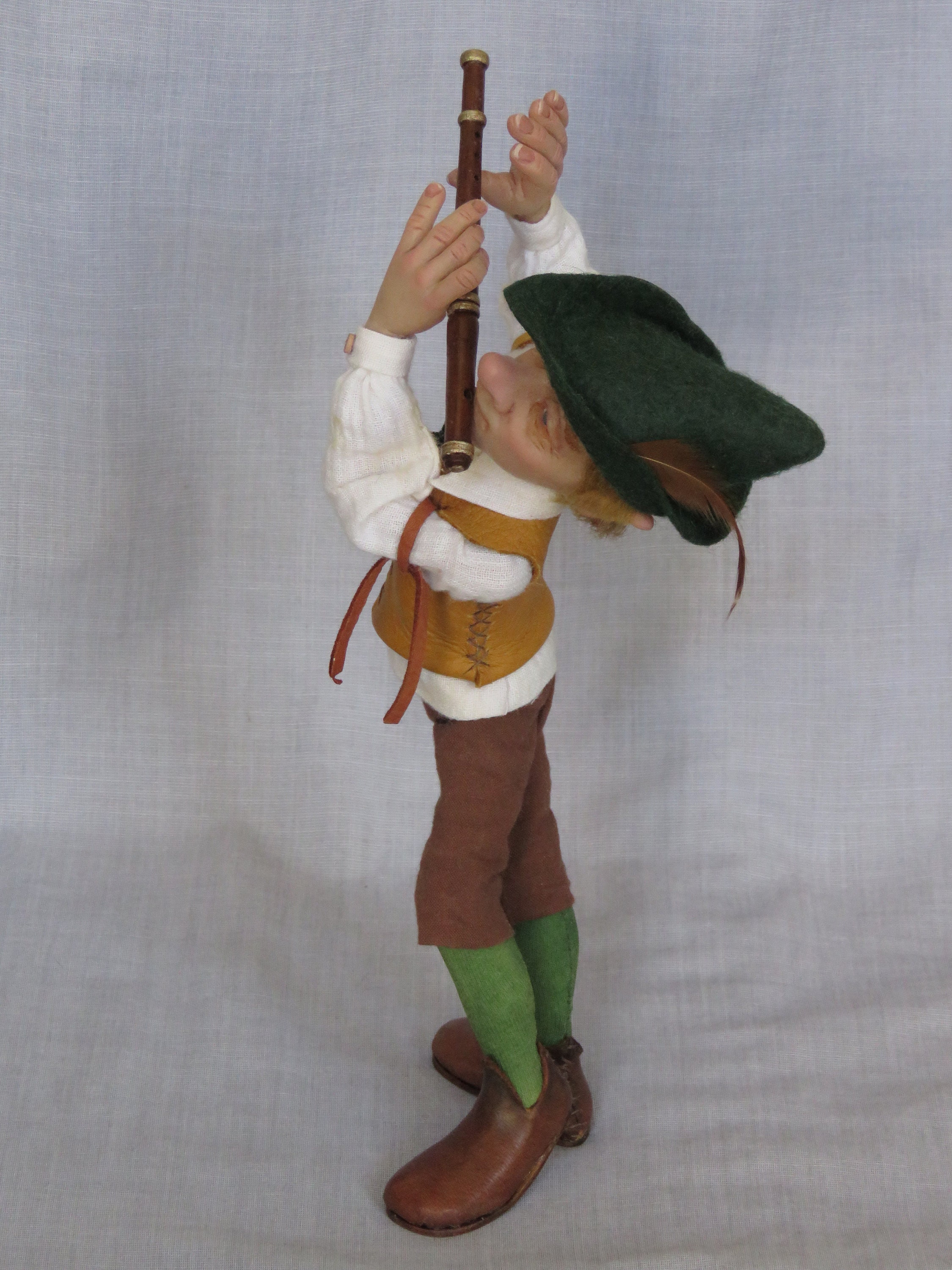 Enda the Flute-playing Elf OOAK Polymer Clay Fairy Art Doll - Etsy
