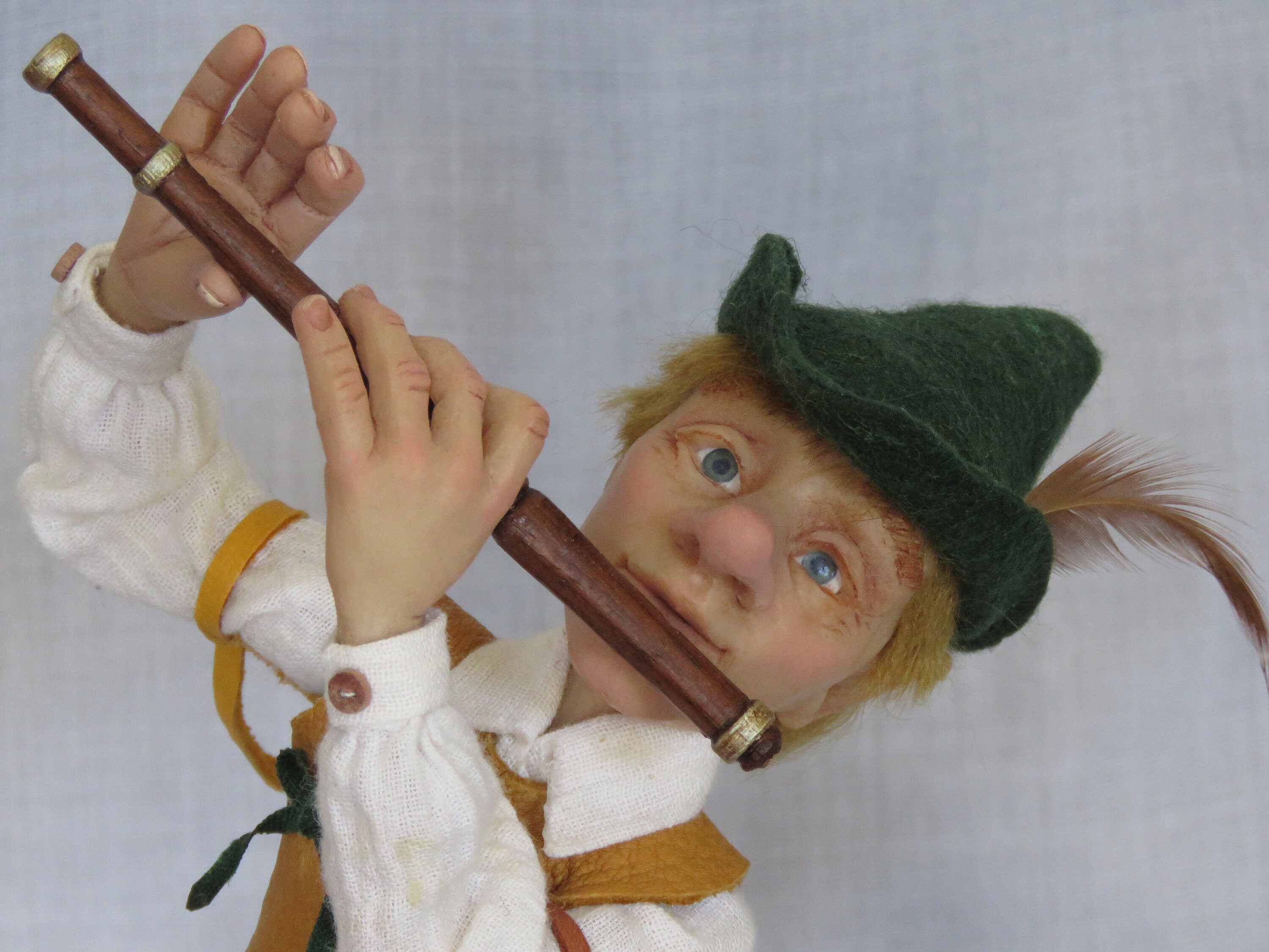 Enda the Flute-playing Elf OOAK Polymer Clay Fairy Art Doll - Etsy