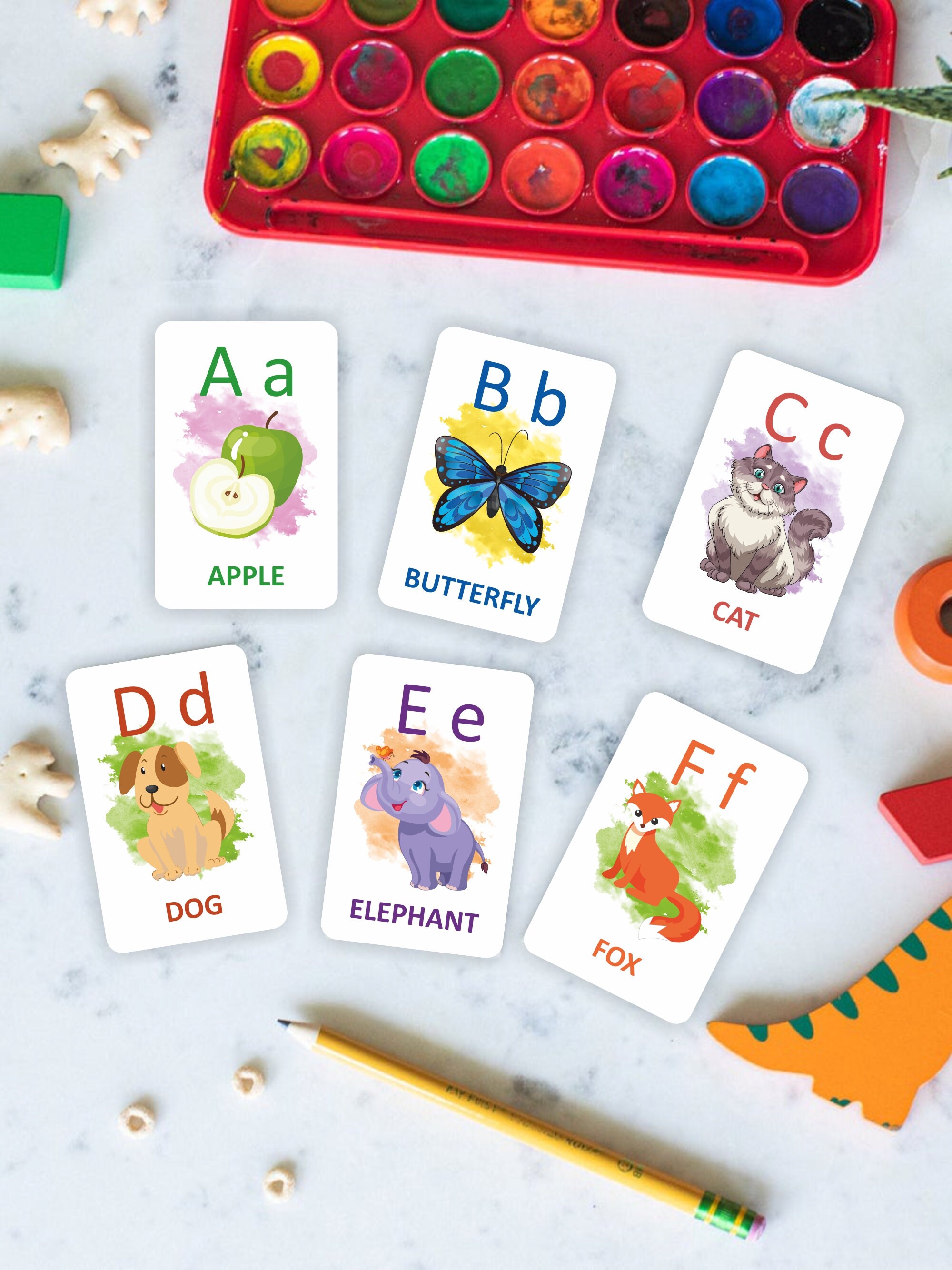 Alphabet Flash Cards / ABC Printable Flashcards / Toddler & Preschool ...