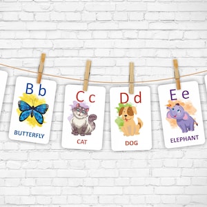 Alphabet Flash Cards / ABC Printable Flashcards / Toddler & Preschool ...
