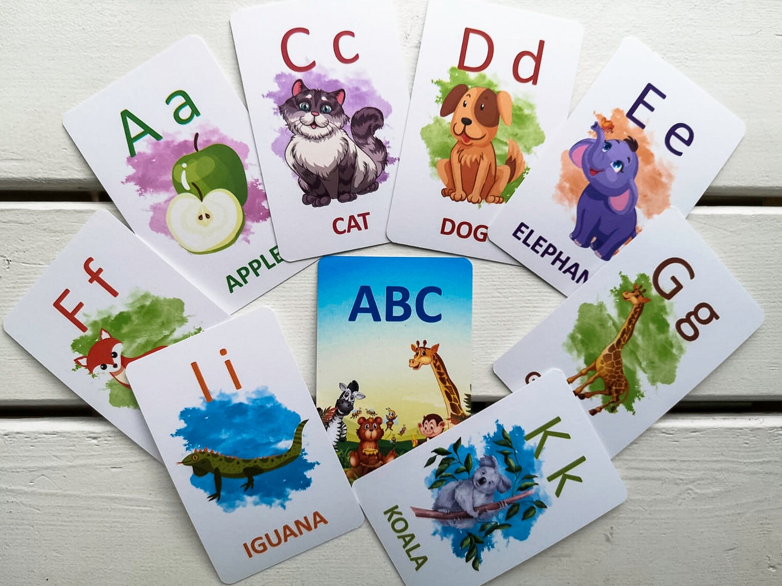 Alphabet Flash Cards / ABC Printable Flashcards / Toddler & Preschool ...