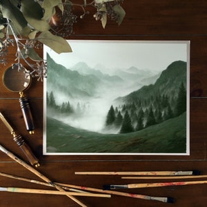 Mountain Path Print Original Fantasy Art - Etsy