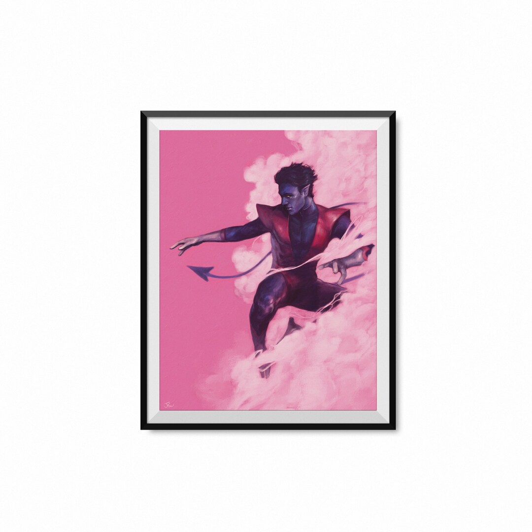 Nightcrawler BAMF! Print | X-men Art - Etsy