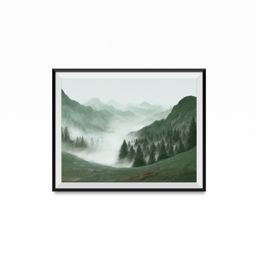 Mountain Path Print Original Fantasy Art - Etsy