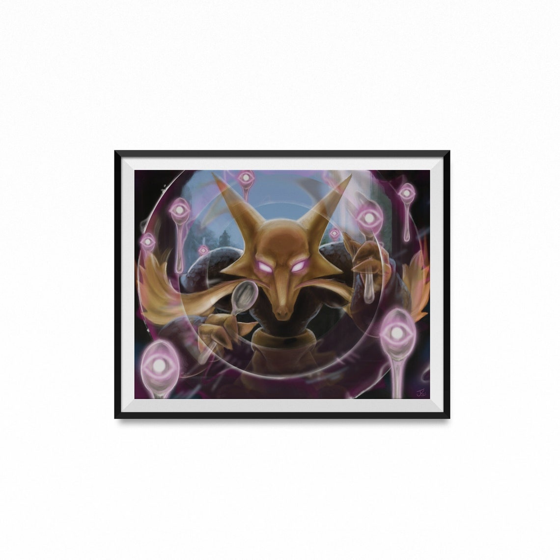 Alakazam Print Pokémon Art - Etsy