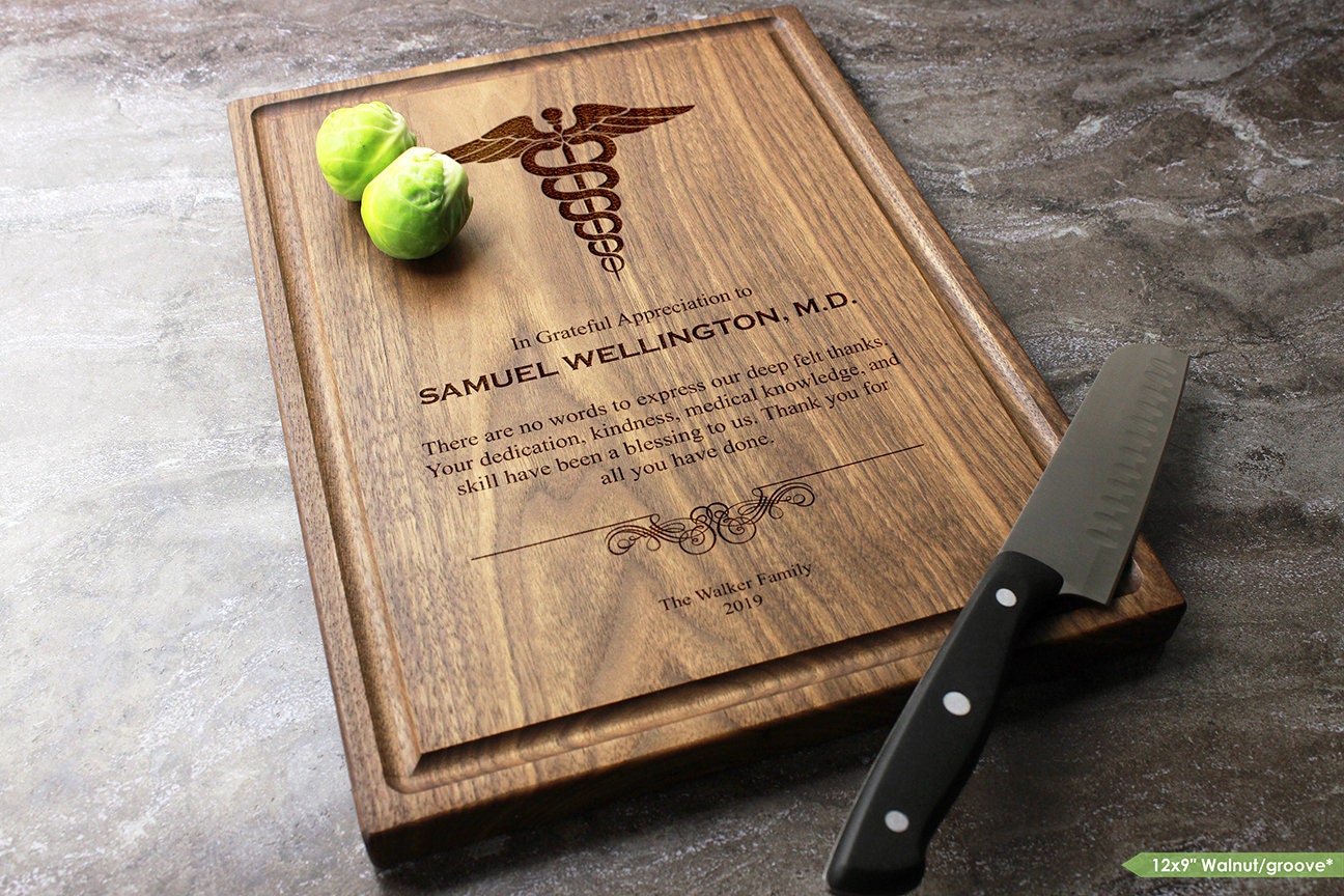 Personalized Engraved Cutting Board With Medical Design for - Etsy