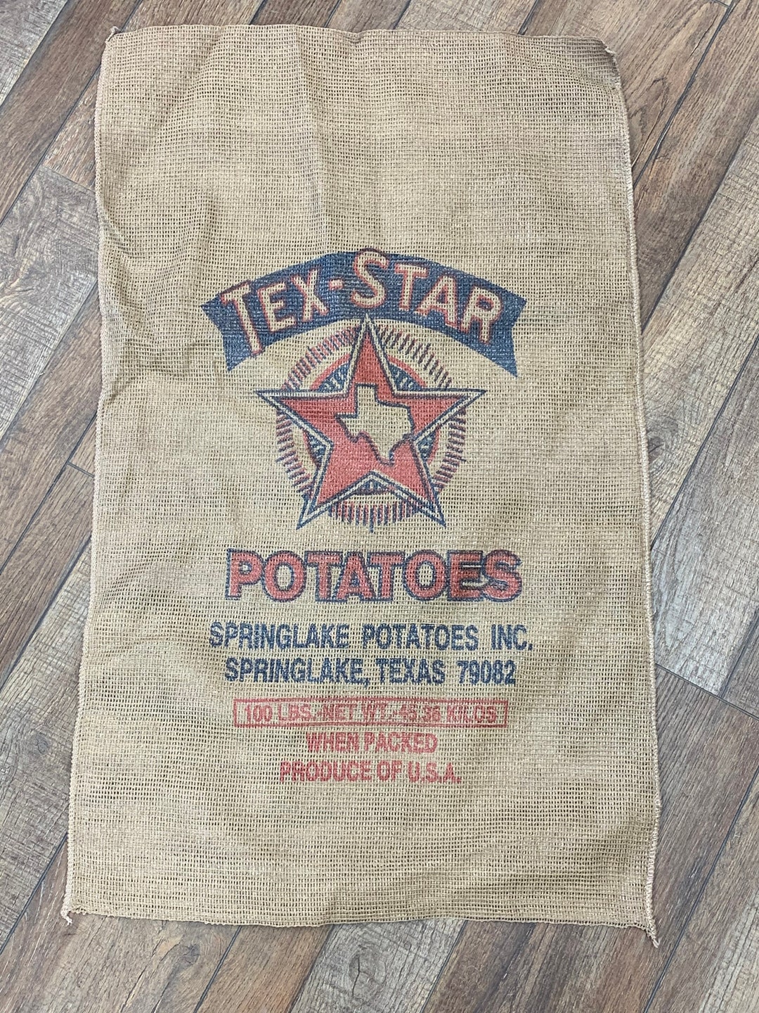 Vintage Poly Mesh Potato Sack, Tex-star 100 Lb Bag - Etsy